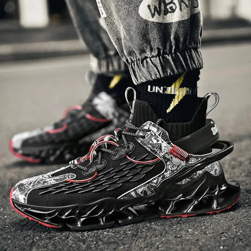 Urban Blade Mesh Cushion Sneakers – DesignFlow AI